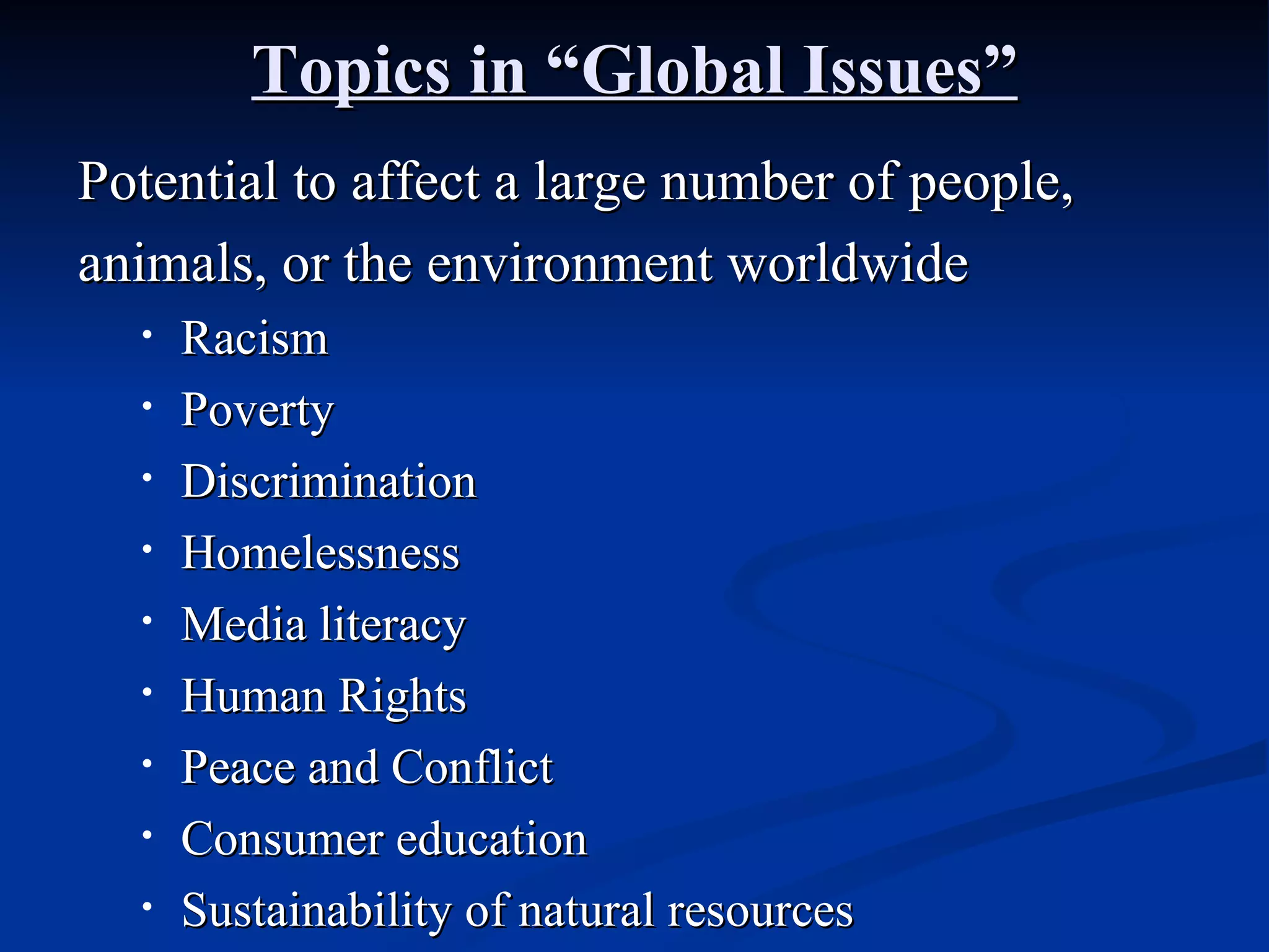 Global Issues Presentation | PPT