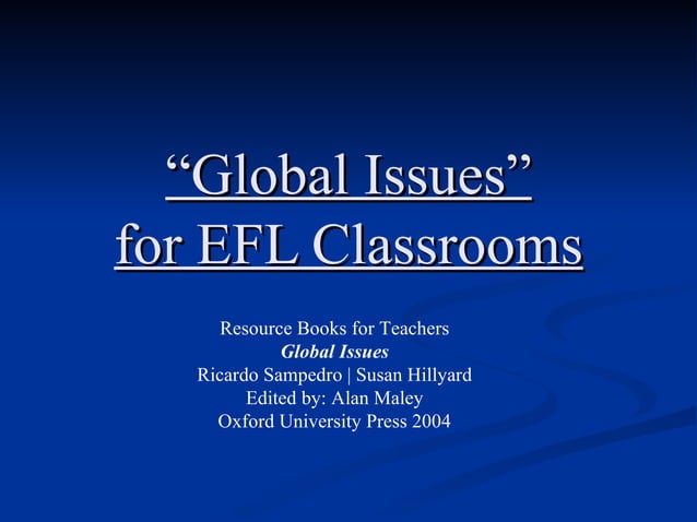 Global Issues Presentation | PPT | Education