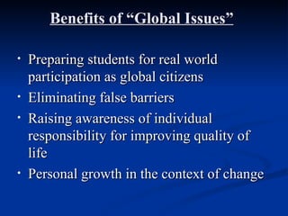 Global Issues Presentation | PPT