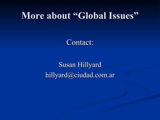 Global Issues Presentation | PPT | Education
