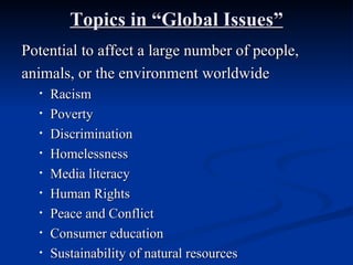 Global Issues Presentation | PPT