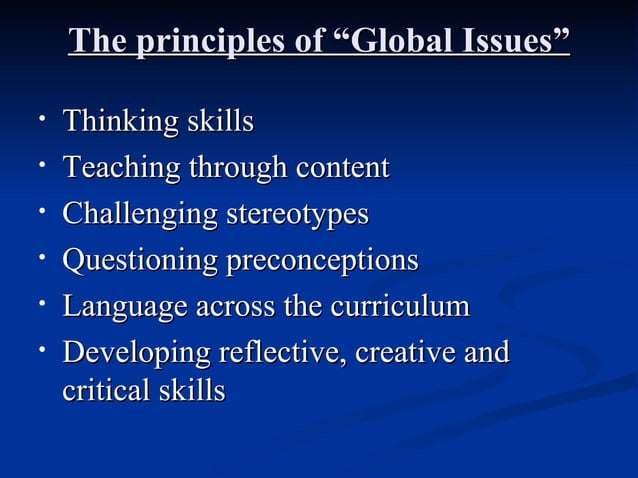 Global Issues Presentation | PPT | Education