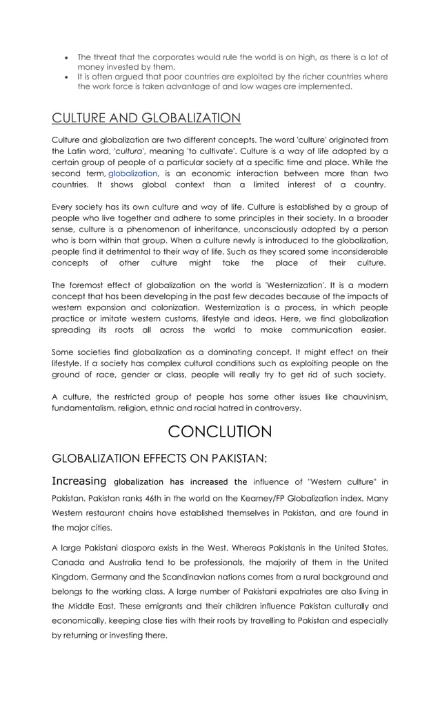 Globalization | DOCX | Debated Sensitive Social Issues | Sensitive Topics