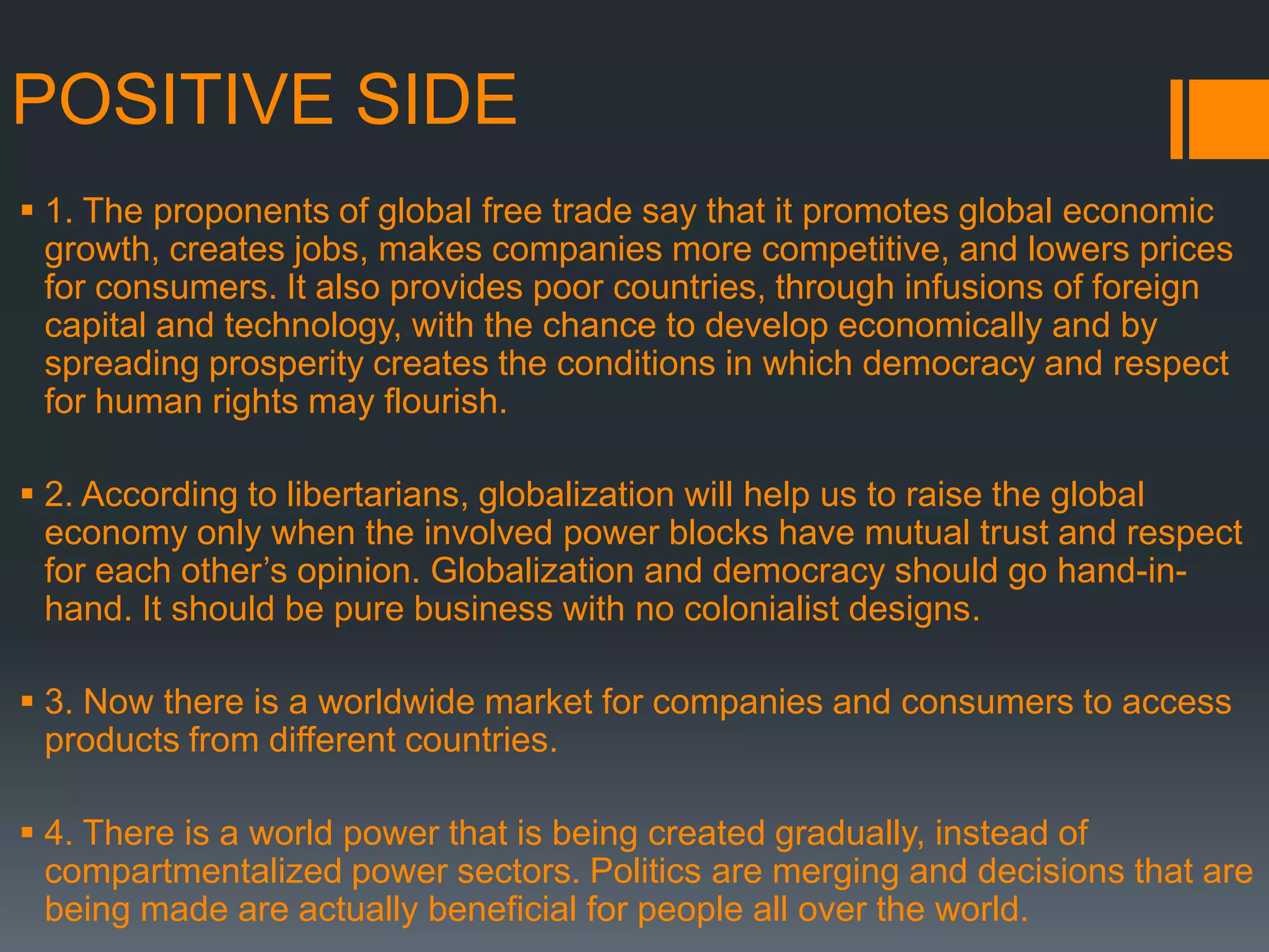 The history of globalization. Globalization: pros and cons | PPTX