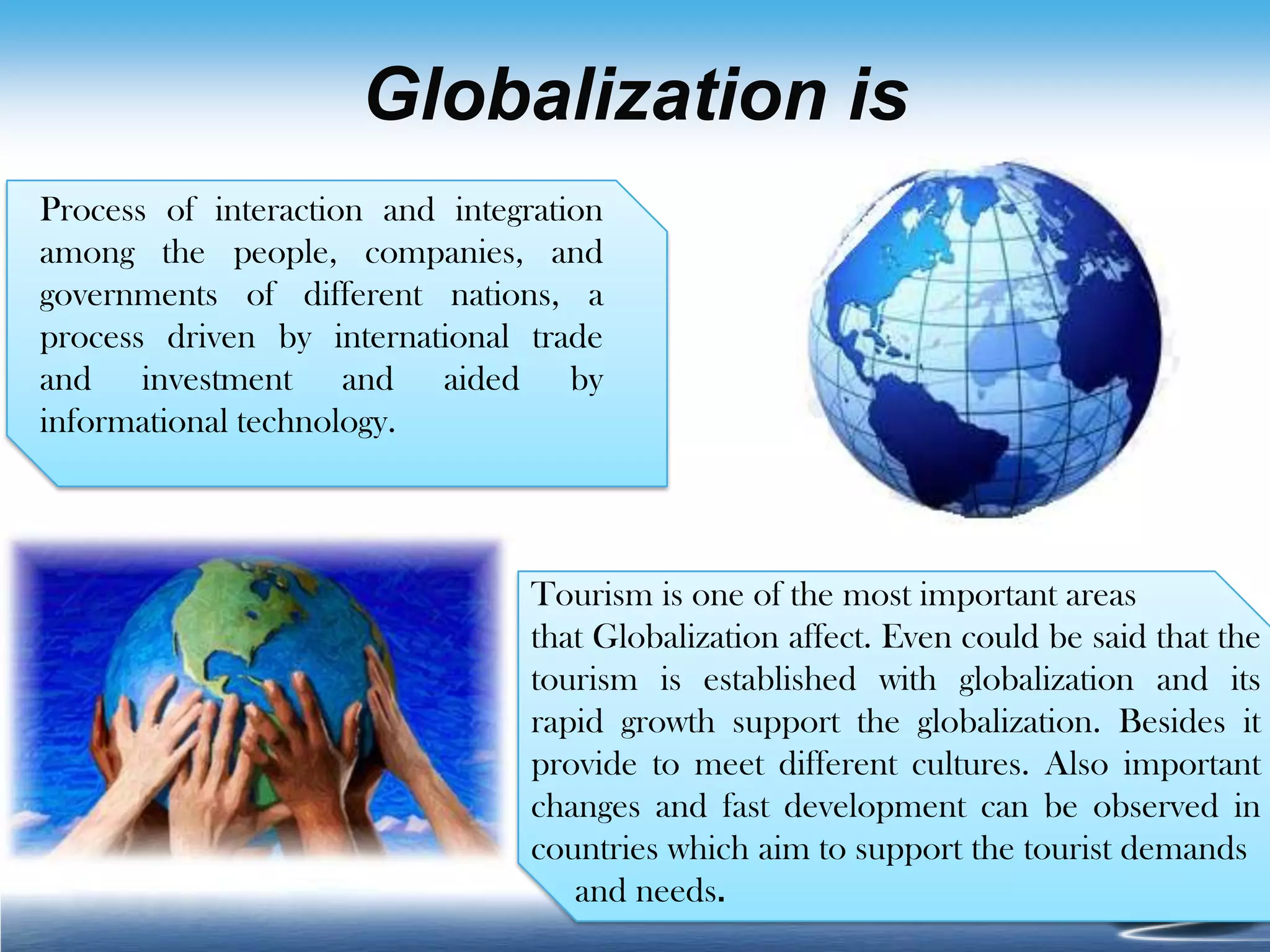 Globalization in tourism | PPTX