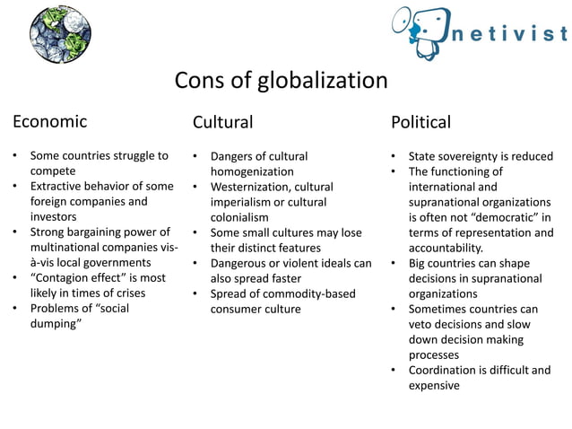 Pros and cons of globalization | PDF | Business | Business and Finance