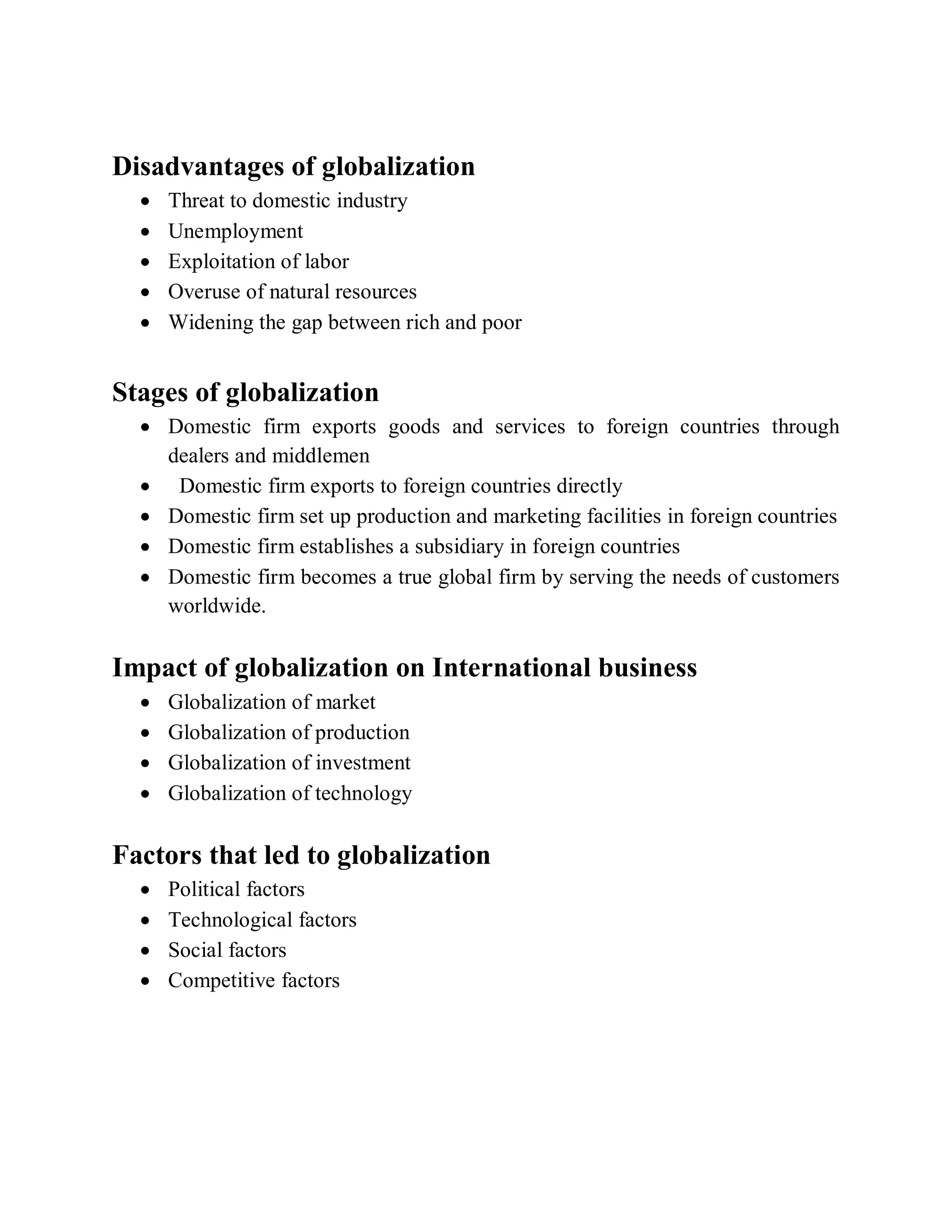 Globalization | PDF | Business | Business and Finance