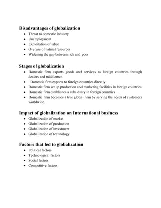 Globalization | PDF | Business | Business and Finance