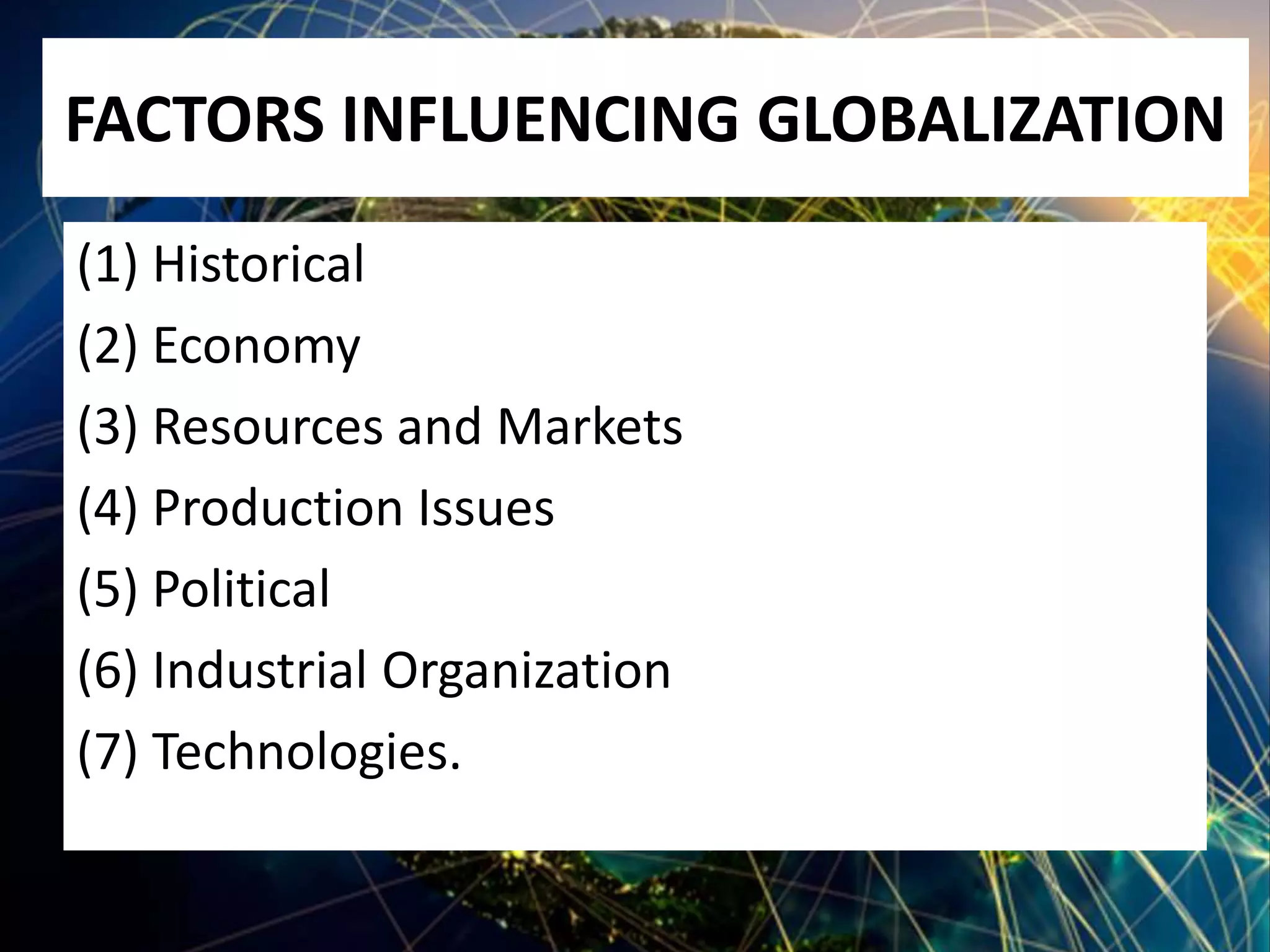 Globalization (BUSINESS ENVIRONMENT) | PPT