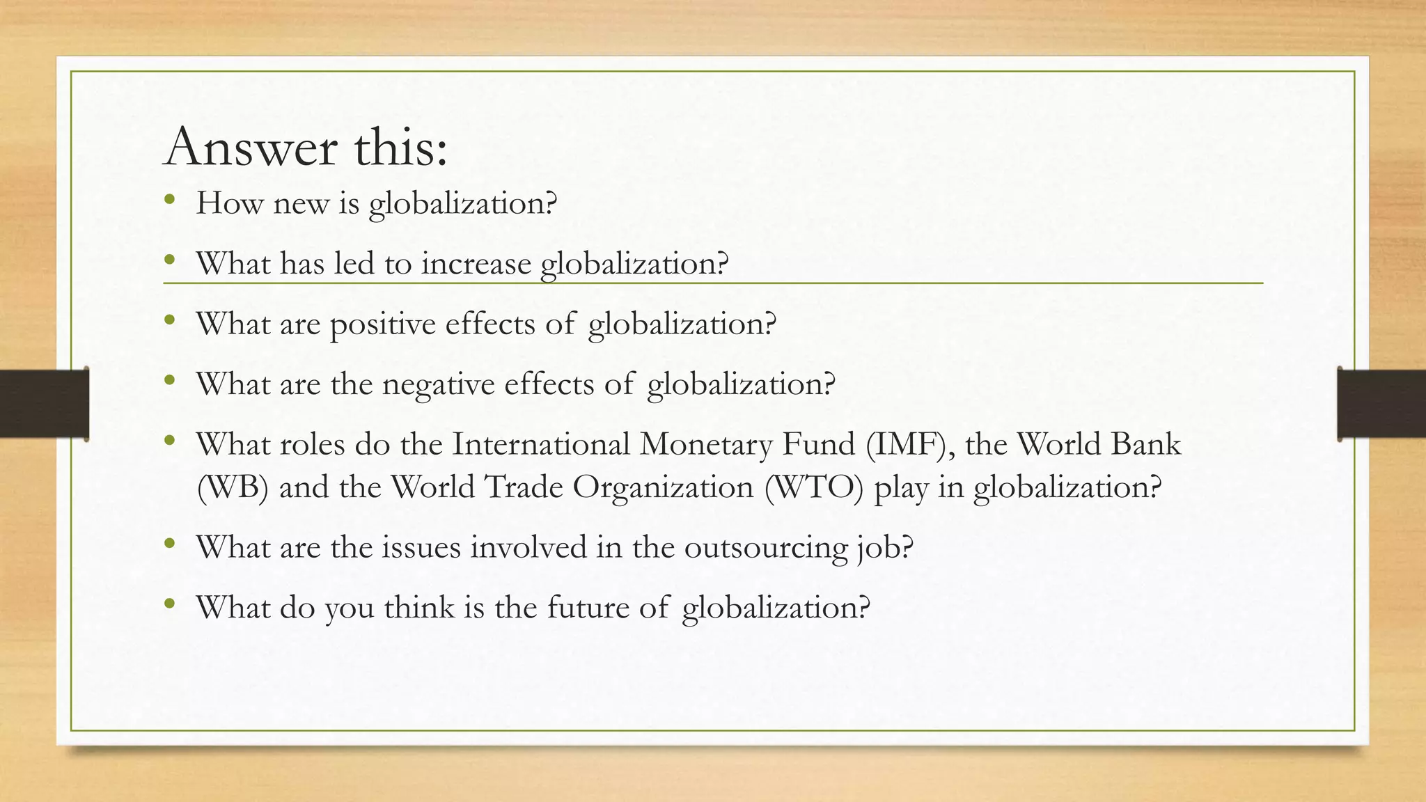 Globalization | PPTX