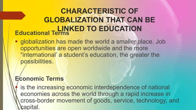 Globalization and Education | PPTX | Education industry | Industries