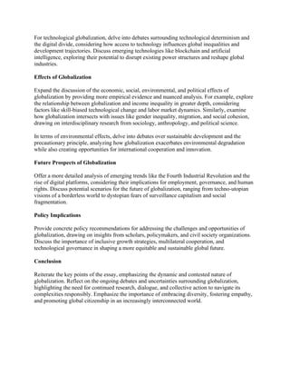 The Globalization Essay | 500 Word Essay | PDF