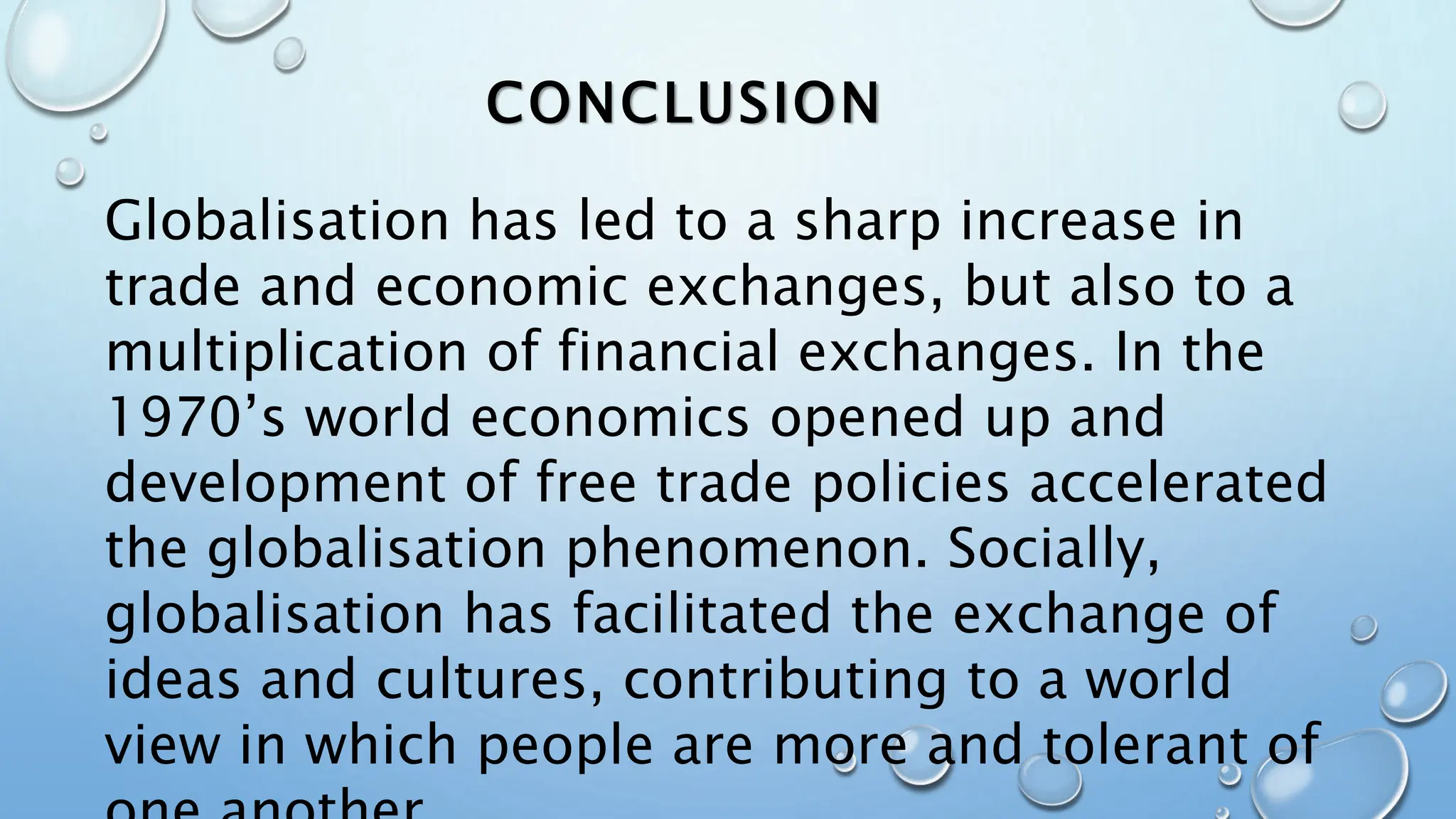 globalisation project report displayed overview | PPTX
