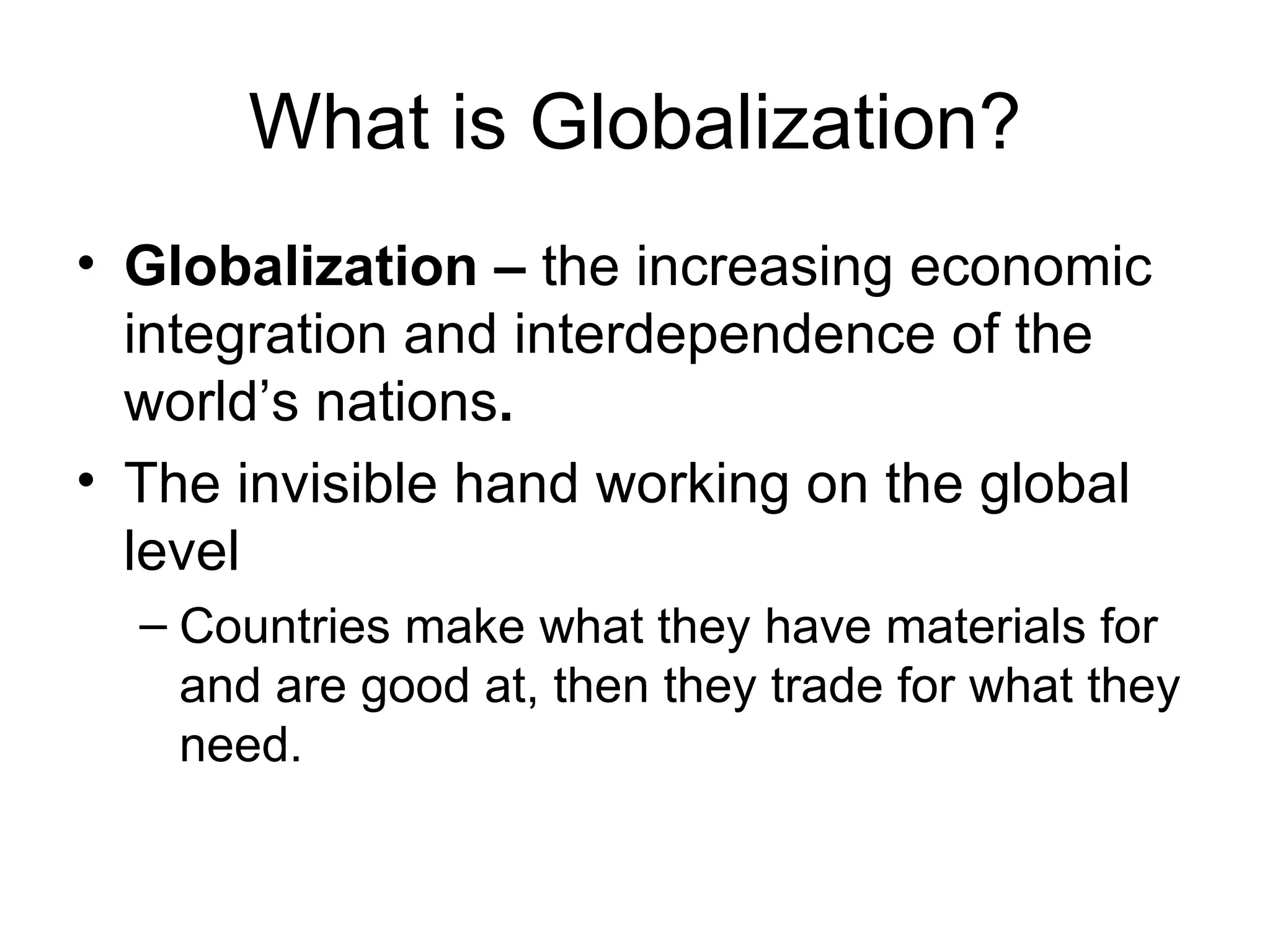 Globalization And A Changing World[1] | PPT