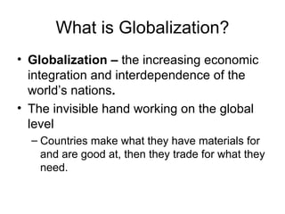 Globalization And A Changing World[1] | PPT | Economy | Business and ...