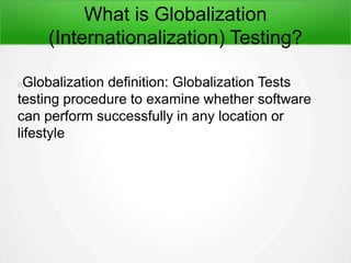 Globalization and-localization-testing-overview | PPTX | Technology ...