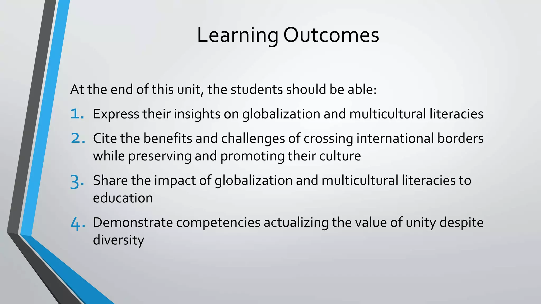 Globalization and-multicultural-literacies | PPTX