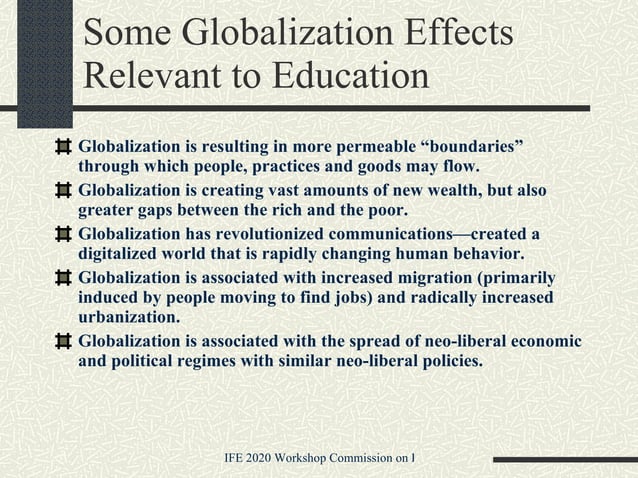 Globalization, Interdependence And Education | PPT | Business ...