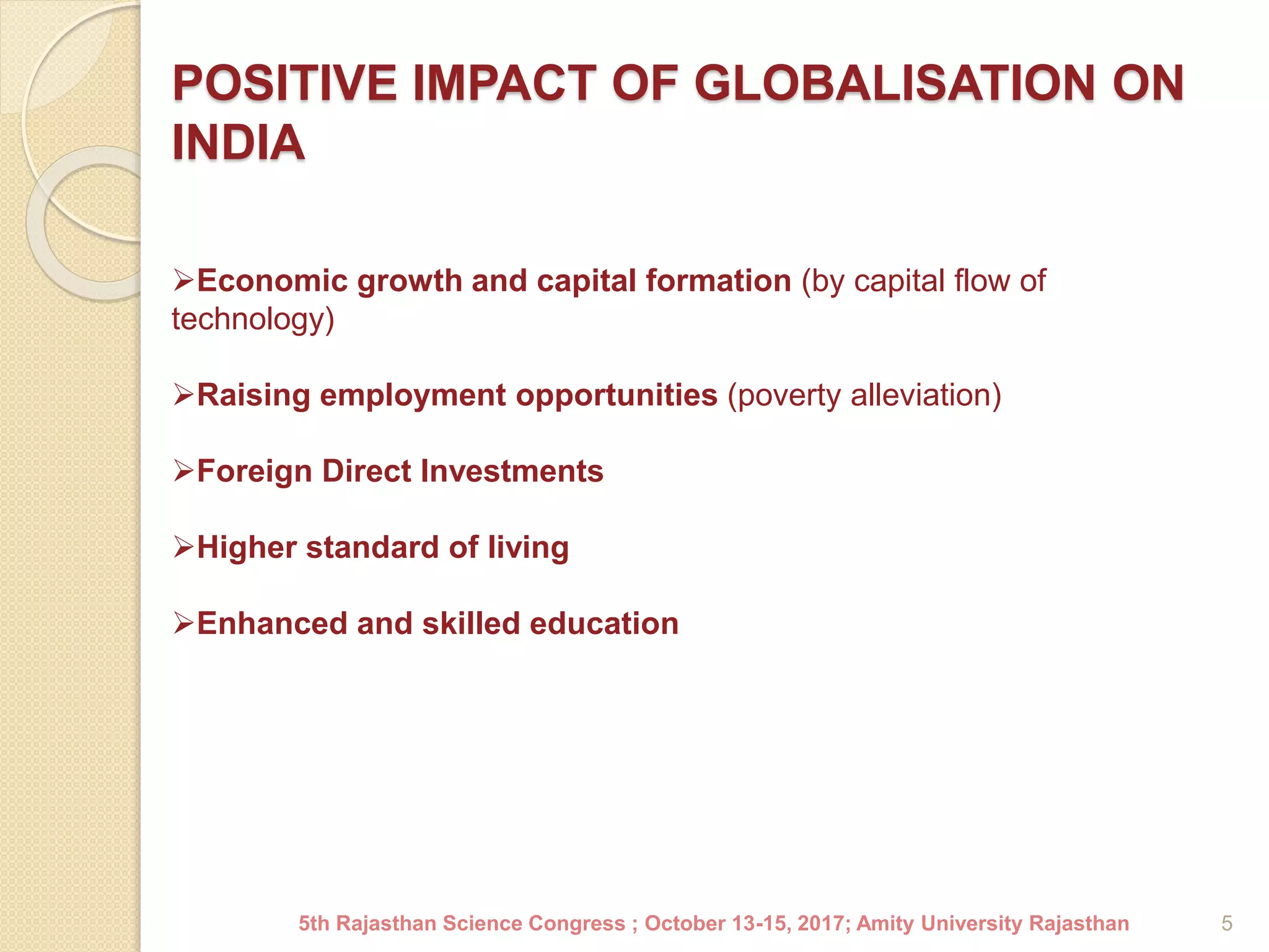 Globalization- Its impact on Indian Economy and Society by Ms. Rani ...