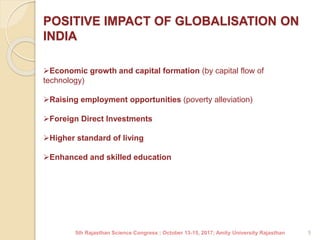 Globalization- Its impact on Indian Economy and Society by Ms. Rani ...