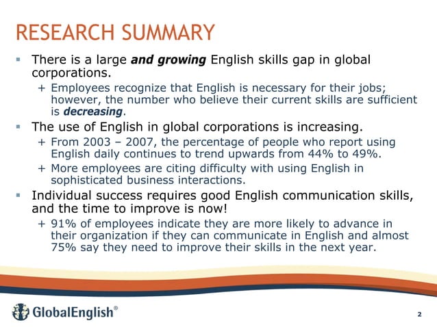 Globalization of English - 2007 Report | PPT