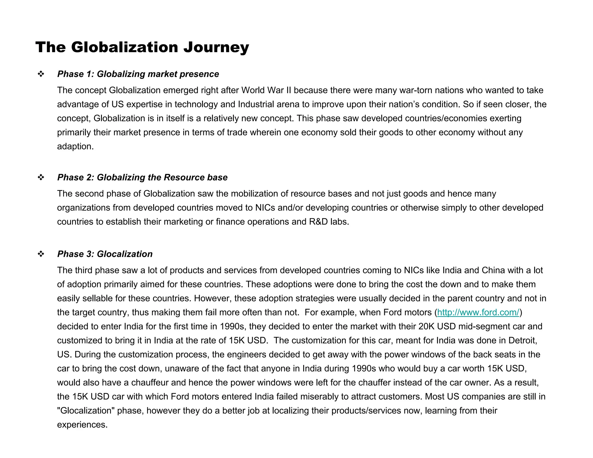 Globalization Past,Present and The Future | PDF