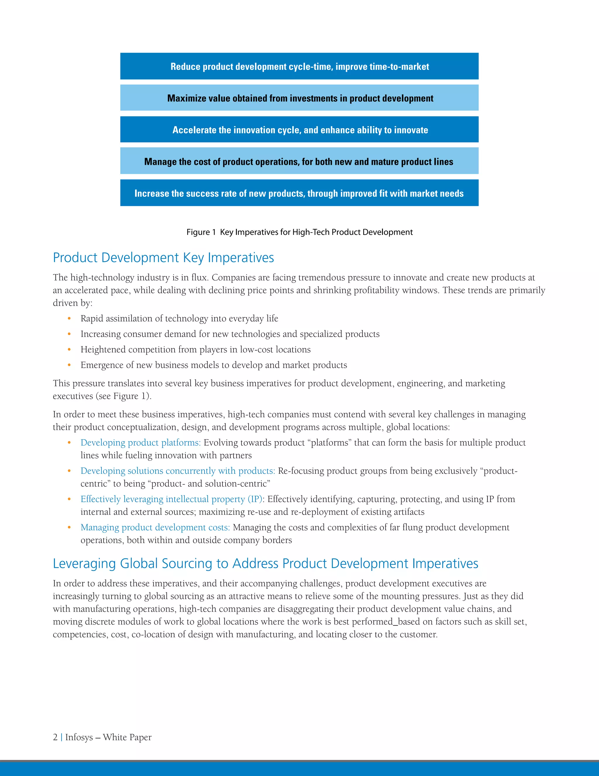 Infosys - Product Development White Paper | Global Sourcing | PDF