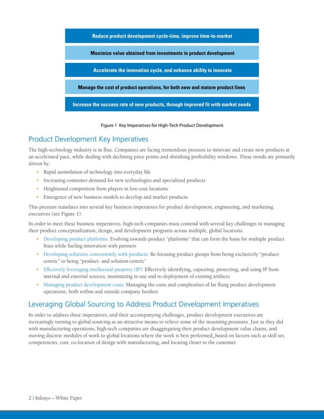Infosys - Product Development White Paper | Global Sourcing | PDF