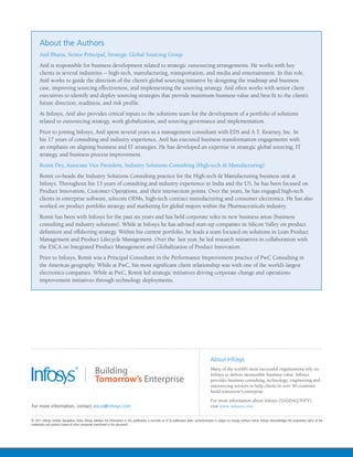 Infosys - Product Development White Paper | Global Sourcing | PDF