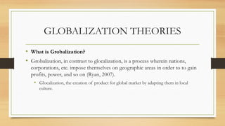 GLOBALIZATION-THEORylkm/lhjhnjknjgghjbnmhf | PPT