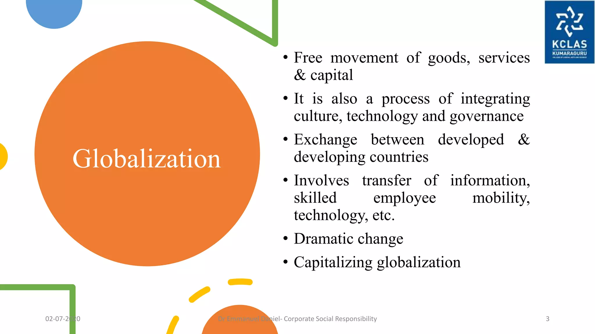 CSR meets Globalization | PPT