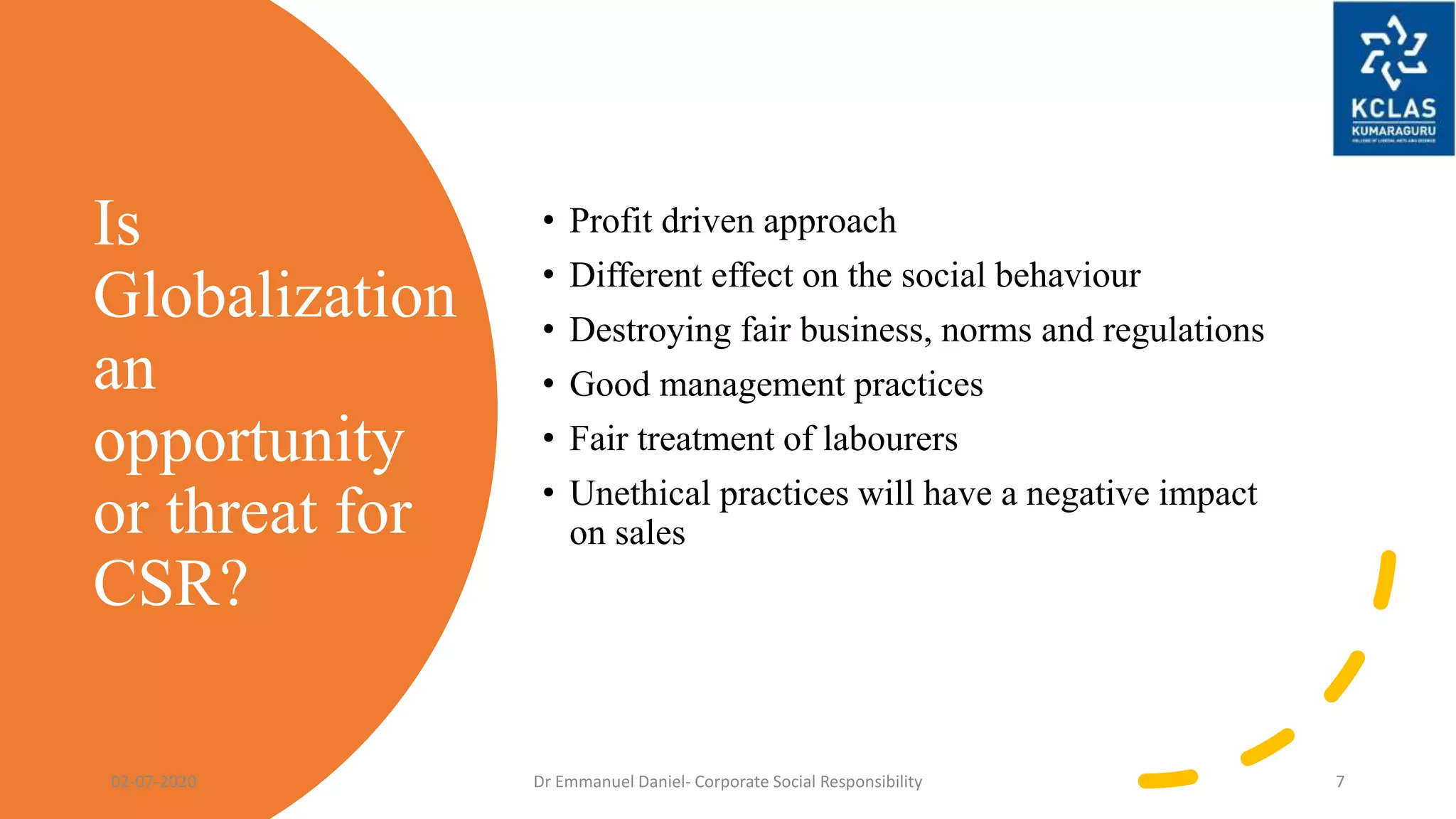 CSR meets Globalization | PPT