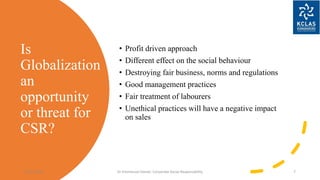 CSR meets Globalization | PPT