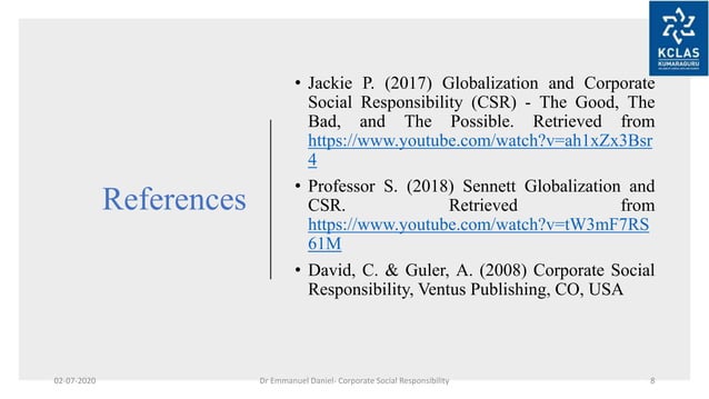 CSR meets Globalization | PPT