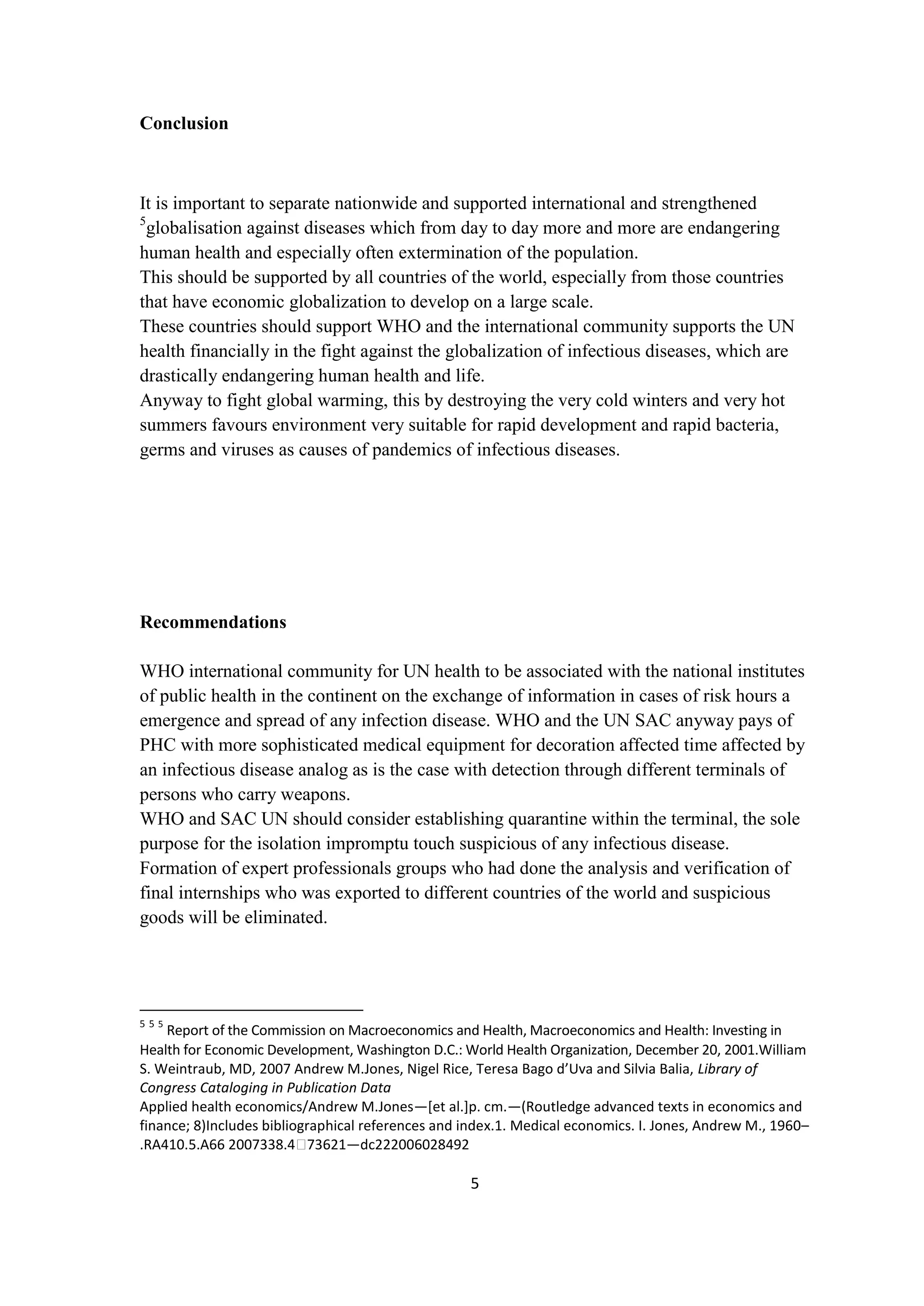 Globalization and global threats and pandemic threts 21 century | DOCX