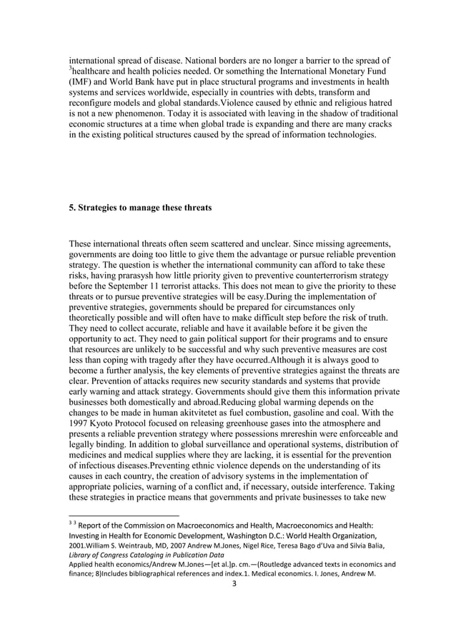 Globalization and global threats and pandemic threts 21 century | DOCX