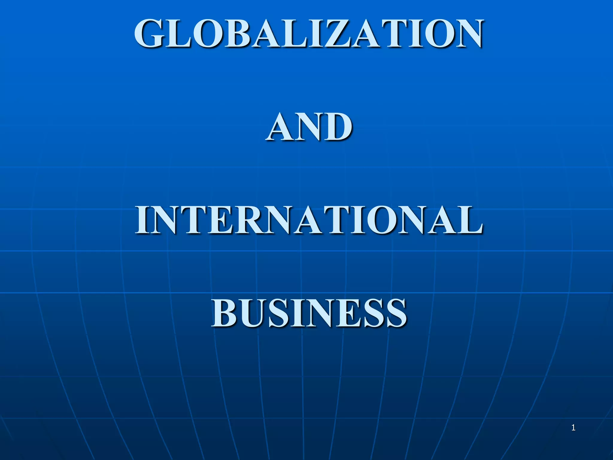 Globalization and ib | PPT