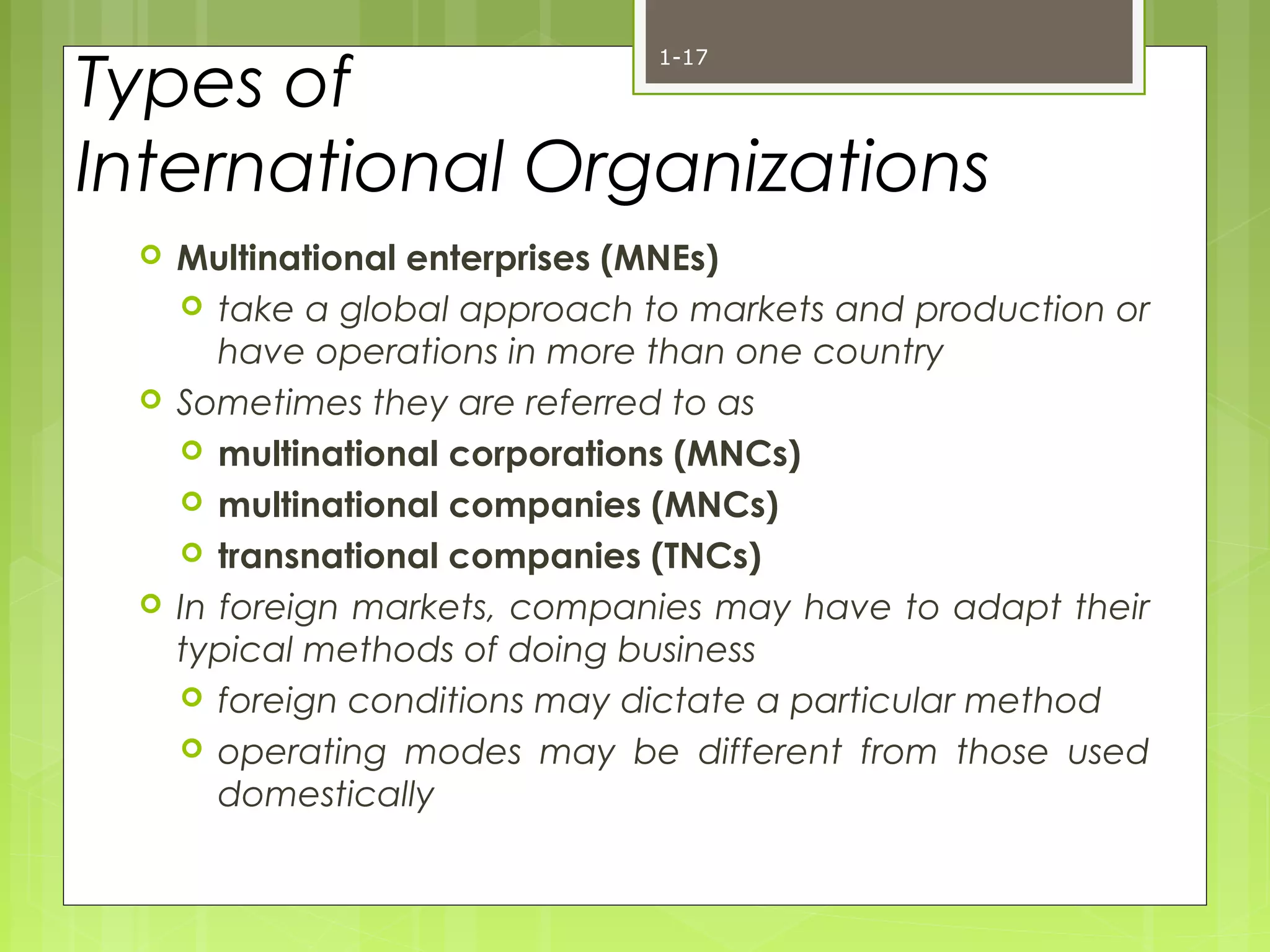 Globalization and international business | PPT