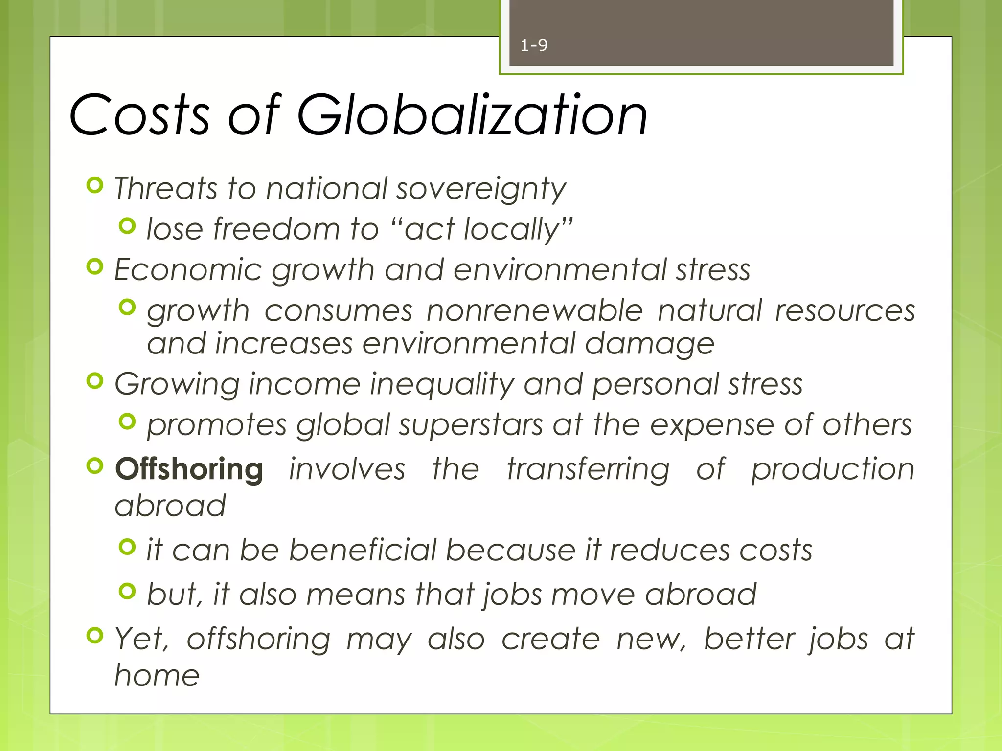 Globalization and international business | PPT | Large Business | Business