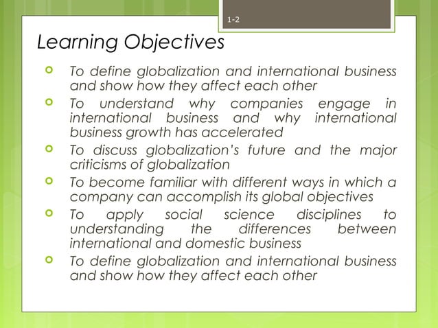 Globalization and international business | PPT | Large Business | Business