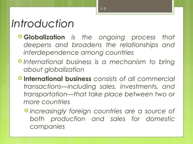 Globalization and international business | PPT | Large Business | Business