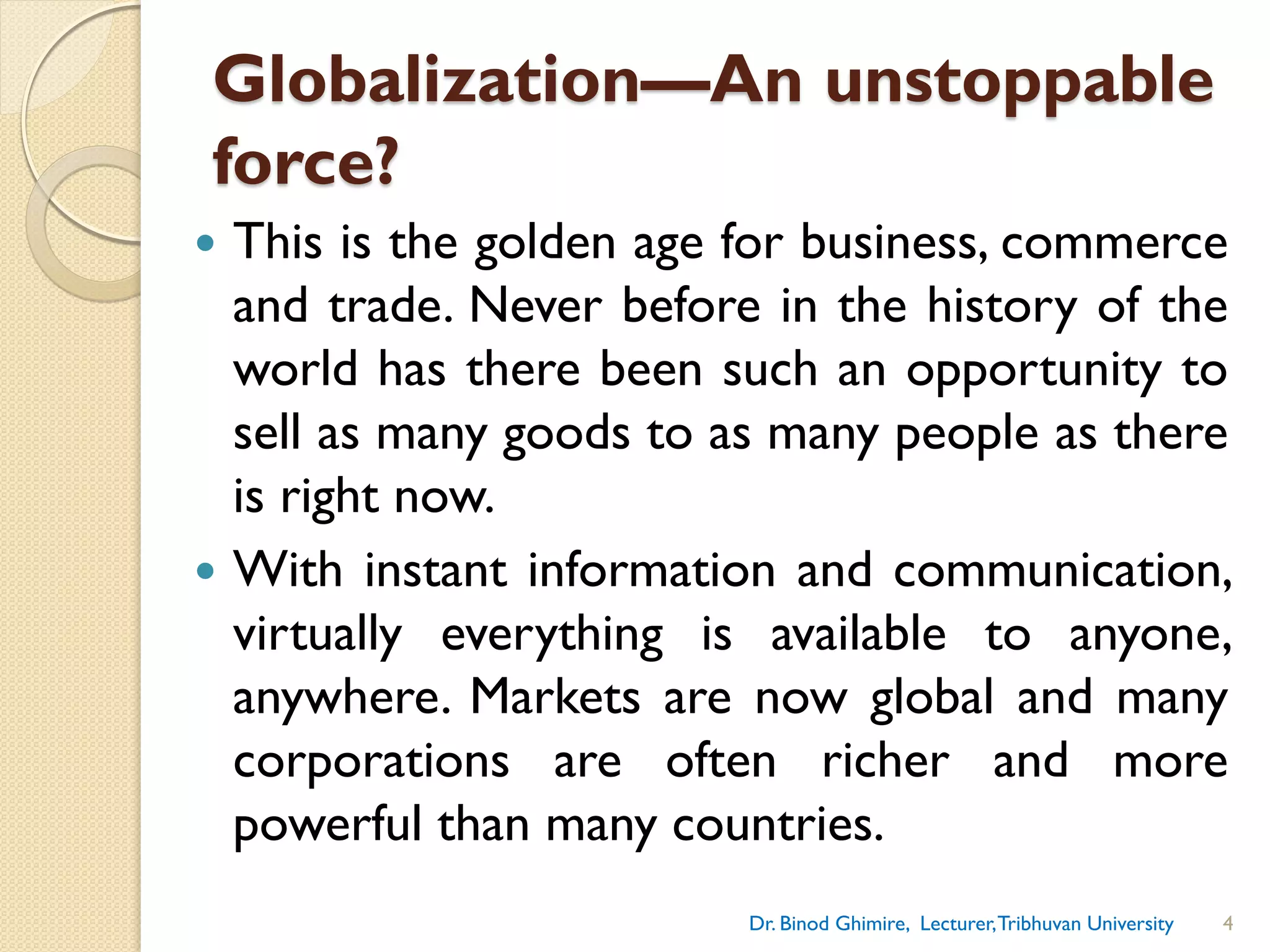 Globalization and international business | PDF
