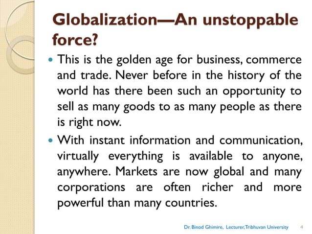 Globalization and international business | PDF | Economy | Business and ...