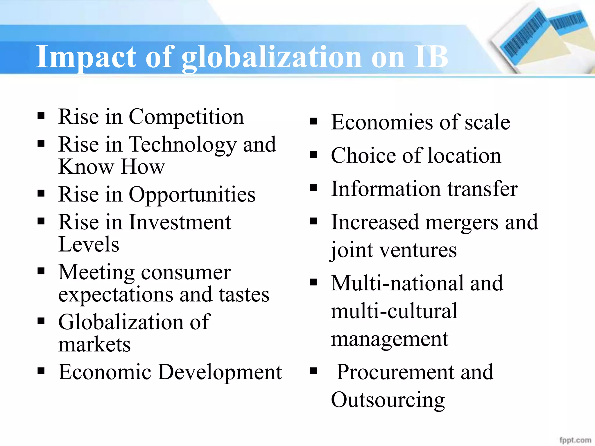 Globalization & International Business | PPTX