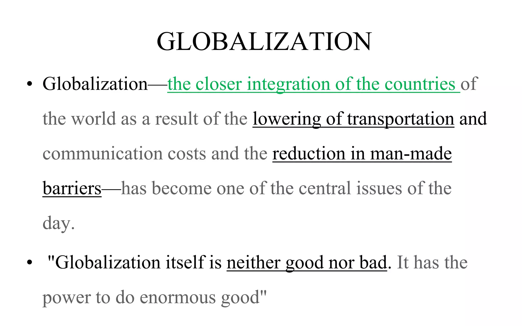 Globalization and it's discontents | PPT
