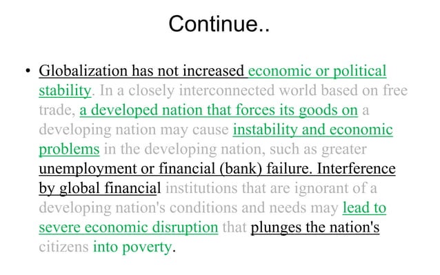 Globalization and it's discontents | PPT
