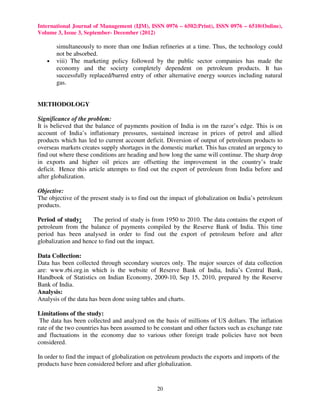 Globalization and its impact on indias petroleum exports | PDF