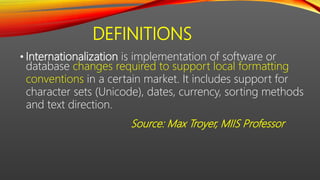 Globalization And Localization (Olga Melnikova) | PPT