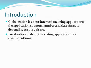 C#: Globalization and localization | PPTX