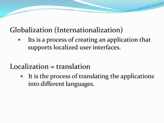 C#: Globalization and localization | PPTX